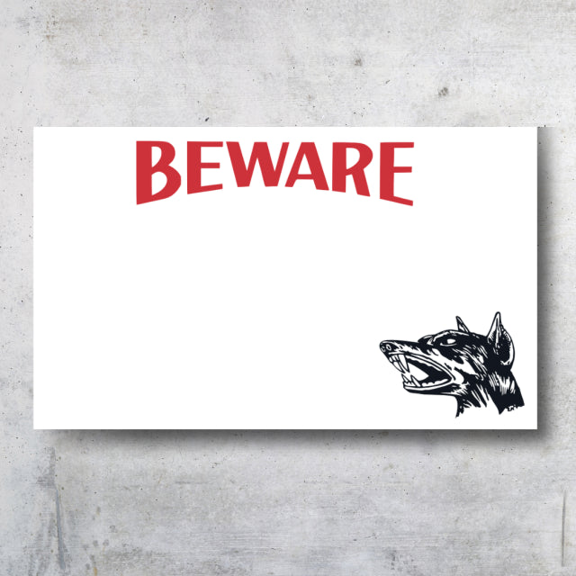 Vandal Vault - High Tack - Beware of dog Stickers