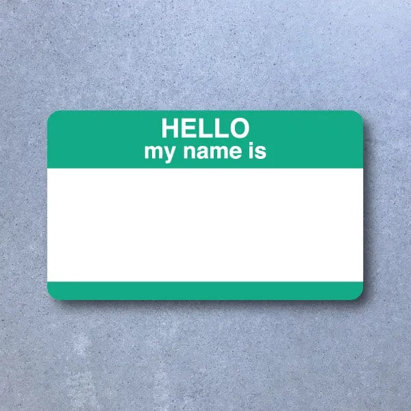 Vandal Vault - High Tack - Green Hello Sticker Blanks (x50)